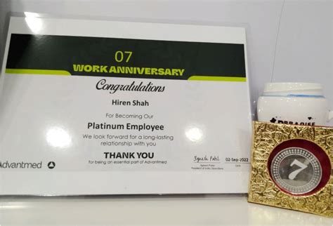 Hiren Shah Harry On Linkedin 7thanniversary Platinum Appriciation Workculture Extramile