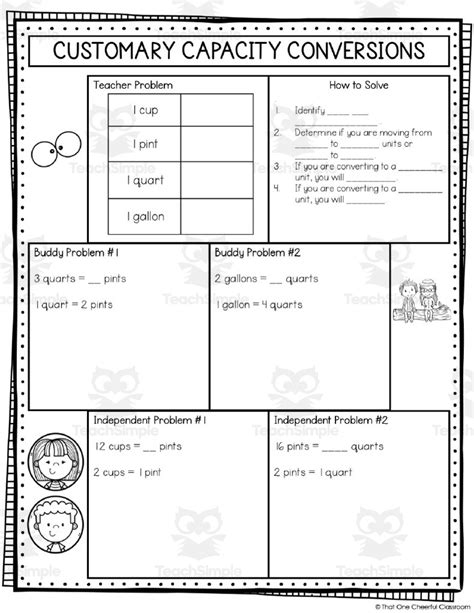 4th Grade Measurement Math Notes By Teach Simple