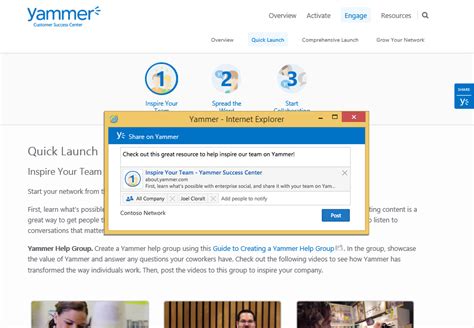 Forget Facebook Microsoft Now Has A Share With Yammer Button Betanews
