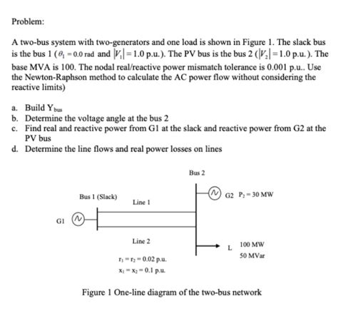 solved by an expert problem a two bus system with two generators and