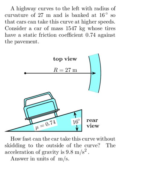 Solved A Highway Curves To The Left With Radius Of Curvature Chegg
