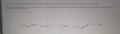 Solved Draw the simplest mechanism possible for the reaction | Chegg.com