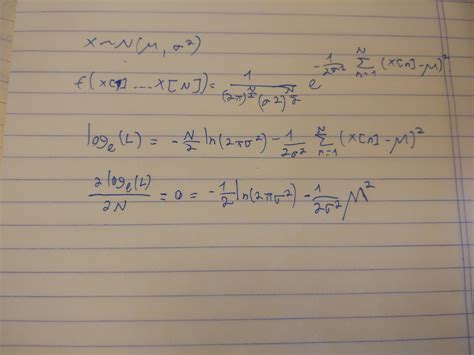 normal distribution how to find maximum likelihood estimates of an