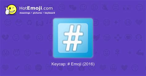 Keycap Hash Emoji Meaning With Pictures From A To Z