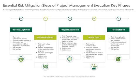 Essential Risk Mitigation Steps Of Project Management Execution Key Phases Formats Pdf