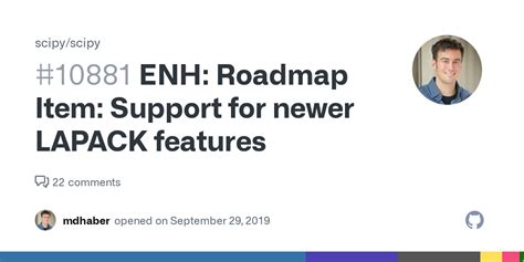 enh roadmap item support for newer lapack features · issue 10881 · scipy scipy · github