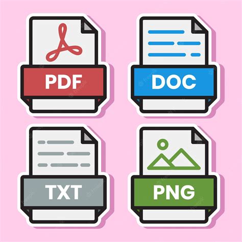 Premium Vector Document File Format Folder Pdf Doc Xls  Zip Txt