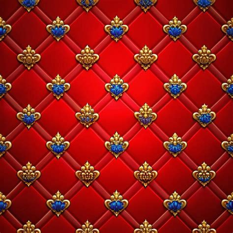 Vibrant Red And Gold Patterns Premium Ai Generated Image