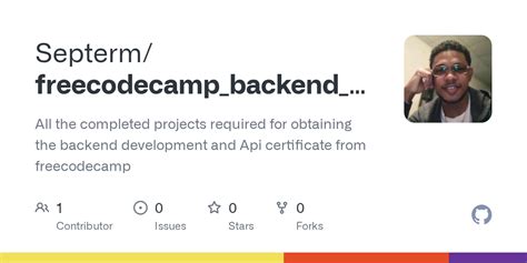 Github Septermfreecodecampbackendprojects All The Completed