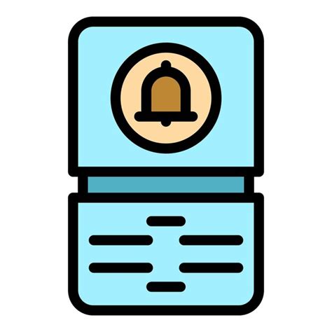 Premium Vector Video Intercom Bell Icon Outline Vector Door System Phone Camera Color Flat