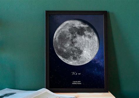 Personalized Birth Moon Phase Poster Revellia