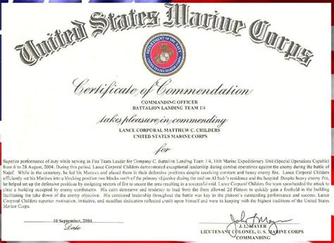 Certificate Template Usmc ~ Elisreginamal