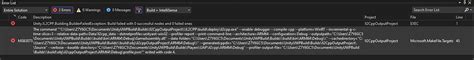 trying to build uwp app with debugging enabled getting msb3073 error