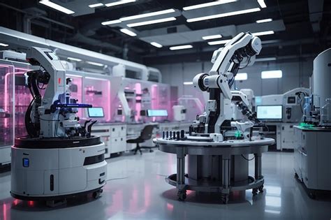 Premium Ai Image Robotics And Automation Futuristic Science Lab