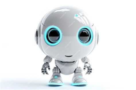 Premium Ai Image Cute Robot On White Background Ai