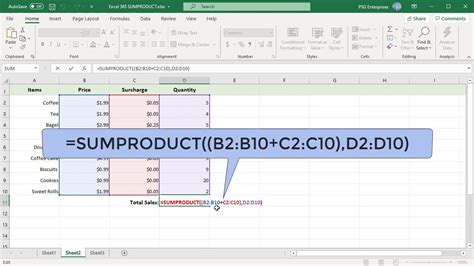 How To Use Sumproduct Function In Excel Office 365 Youtube