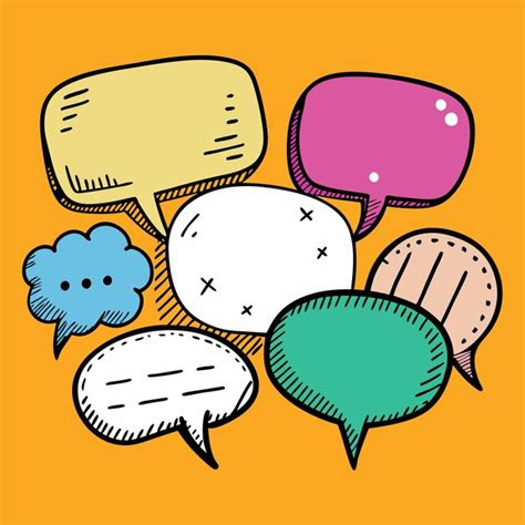 A Colorful Drawing Of Speech Bubbles With The Word Bubble On The Bottom Premium Ai Generated