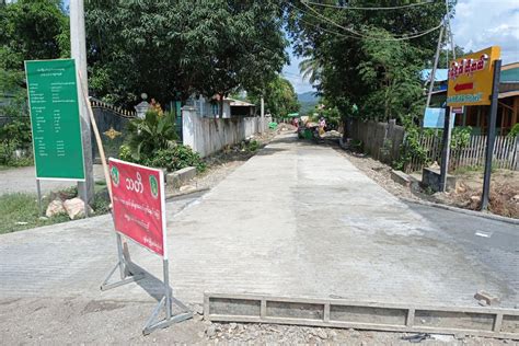 မကွေးတိုင်းဒေသကြီး၊ ဂန့်ဂေါမြို့၊ စည်ပင်သာယာရပ်ကွက်၊ အသောကလမ်းသွယ် ၄ ကွန်ကရစ်လမ်းခင်းခြင်း လုပ