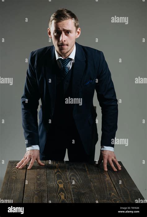 Leadership Concept Man Businessman In Formal Suit Leadership In