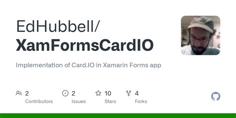github edhubbell xamformscardio implementation of card io in xamarin