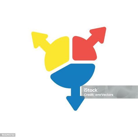 3 부품 다이어그램 원형 차트 Infographic 3 화살표의 평면 디자인 벡터 개념 개념에 대한 스톡 벡터 아트 및 기타 이미지 개념 개념 기호 개성 개념