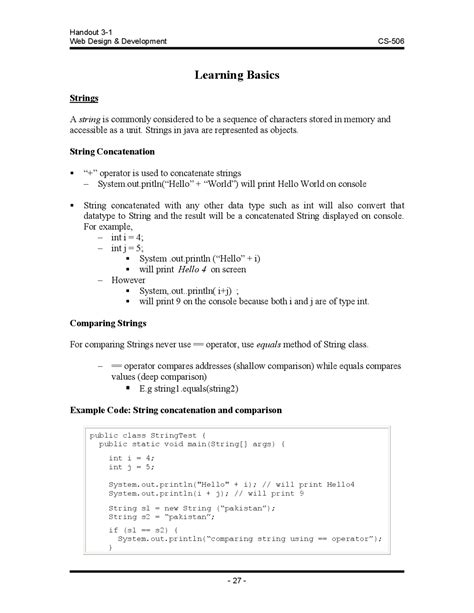 Learning Basics Web Design And Development Lecture Handouts Docsity