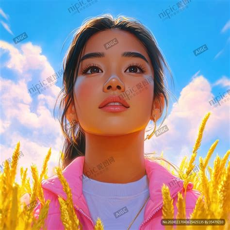 Ai创作图照片转手绘 宣传照插图配图 临摹照片 Hdr绘画 写实人物插画 板绘人像 粉色的少女 真人照片转手绘 粉系活泼 鼠绘模特 转手绘 质感合成风 写实少女 Ins风人物 Hdr合成