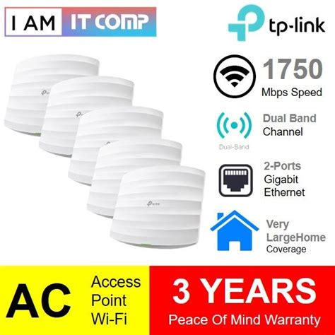 Tp Link Eap245 Ac1750 Wireless Dual Band Gigabit Ceiling Mount Access Point Dual Band Access