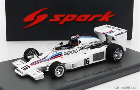 Spark Model S2758 Scale 1 43 Shadow F1 Dn8 N 16 Sweden Gp 1977 Jackie Oliver White