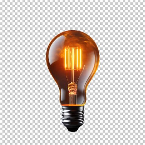 투명 한 배경 에 있는 현실적 인 전구 프리미엄 Psd 파일