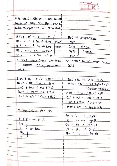 S Block Elements Chemistry Handwritten Notes Pdf