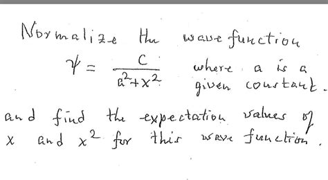 Solved Normalize Wave Function Psi C A X Where A Chegg