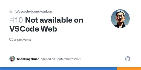 Not Available On VSCode Web Issue Antfu Vscode Icons Carbon GitHub