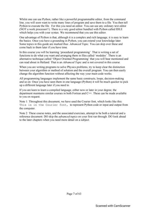 Programming In Python Complete Notes PDF Connect Programming