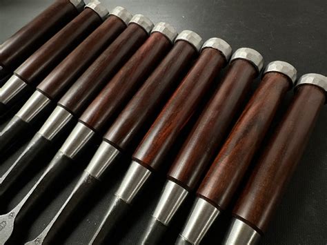 Hidari Ichihiro Kakuuchi Bench Chisels Set 左市弘 角打追入組鑿 Unused Yamasuke