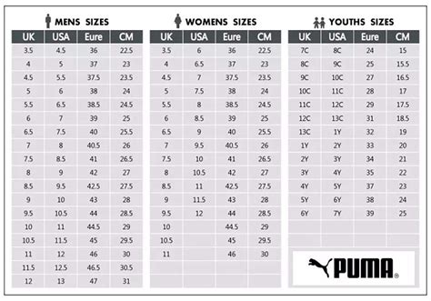 Puma Womens Golf Size Chart At Alfred Ma Blog