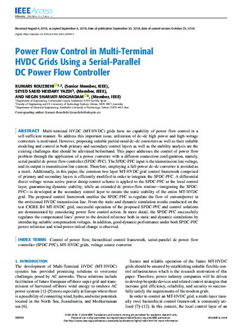 Pdf Power Flow Control In Multi Terminal Hvdc Grids Using A Serial Parallel Dc Power Flow