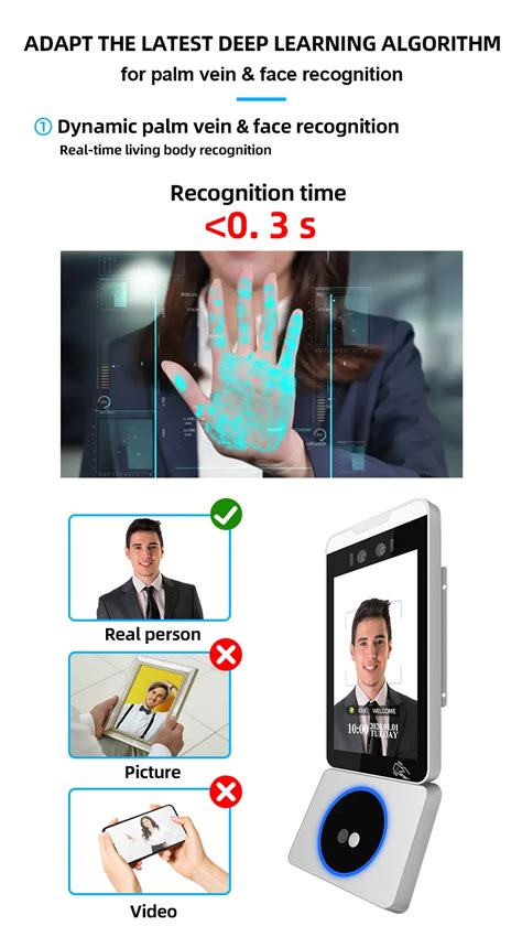 Sinmar Biometrics Palm Vein Recognition Machine Tcpip Network Wifi 4g