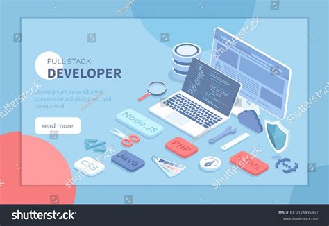 Full Stack Developer Programmer Who Can Stock Vector Royalty Free 2126435852