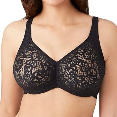 Wacoal Halo Full Figure Lace Bra Black Size 36ddd Gem
