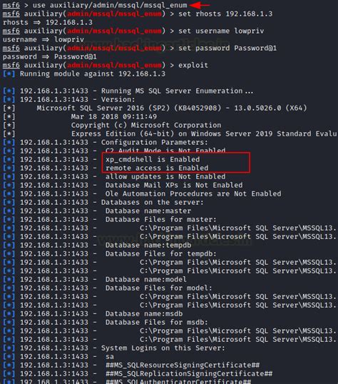 pentesting mssql with metasploit