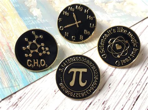 Mathematics Chemistry Science Enamel Pin Stem Badge Pin Lapel Pin
