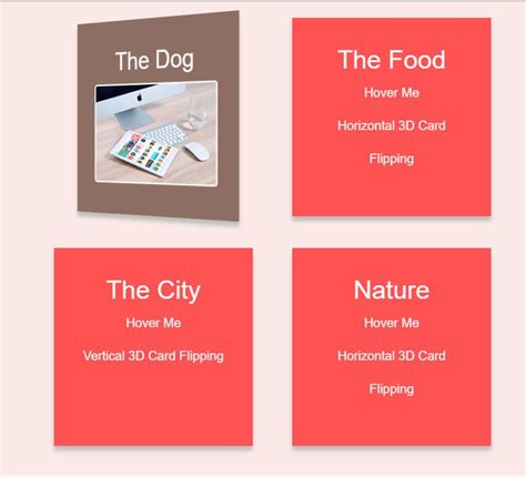 css3鼠标悬浮图片3d前后翻转特效网页样式代码 100素材网