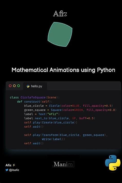 Create Animations In Python With Just Fews Like Of Code Shorts Python