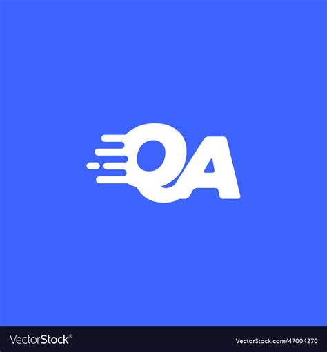 Letter Qa Fast Speed Technology Modern Logo Design