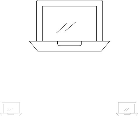 Computer Desktop Device Hardware Pc Bold And Thin Black Line Icon Set 18000602 Vector Art At