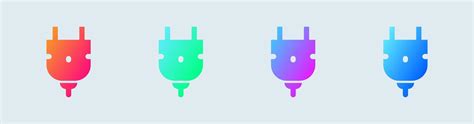 Socket Solid Icon In Gradient Colors Power Plug Signs Illustration 44765683 Vector Art At Vecteezy