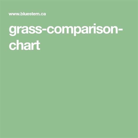 Grass Comparison Chart Healthy Lawn Porch Landscaping Outdoor Christmas Lights
