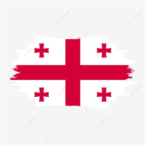 그루지야 국기 투명 수채화 페인트 브러시 스타일 무료 벡터 및 Png 그루지아 국기 조지아 국기 Png 그루지야 국기 Vactor Png 일러스트 및 벡터 에 대한