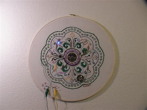 Lilypad Embroidery With Electronic Circuits